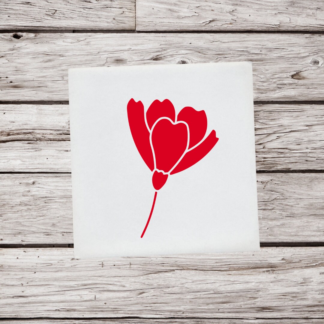Poppy Decal, Poppy Sticker, Poppy Flower Decal, Flower Decal ...