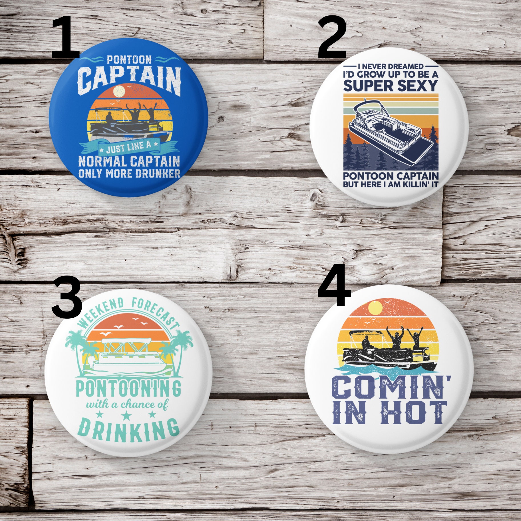 Pontoon Captain Pin, Pontoon Pin, Lake Pin, up North Pin, Boat Pin ...
