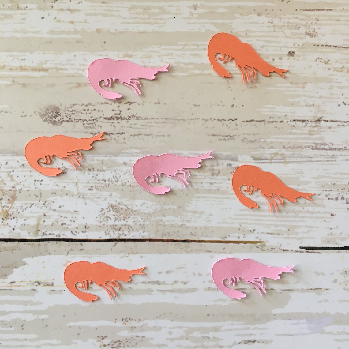 Shrimp Confetti Shrimp Cut Out Shrimp Decoration Seafood - Etsy