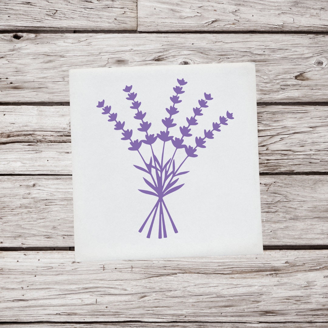 Lavender Decal, Lavender Sticker, Lavender Vinyl Decal, Flower Decal ...