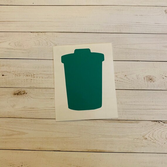 Trash Can Decal Trash Can Vinyl Decal Trash Can Sticker | Etsy