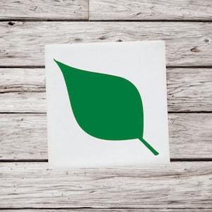 Leaf Decal, Leaf Sticker, Leaf Vinyl Decal, Plant Sticker, Plant Decal ...
