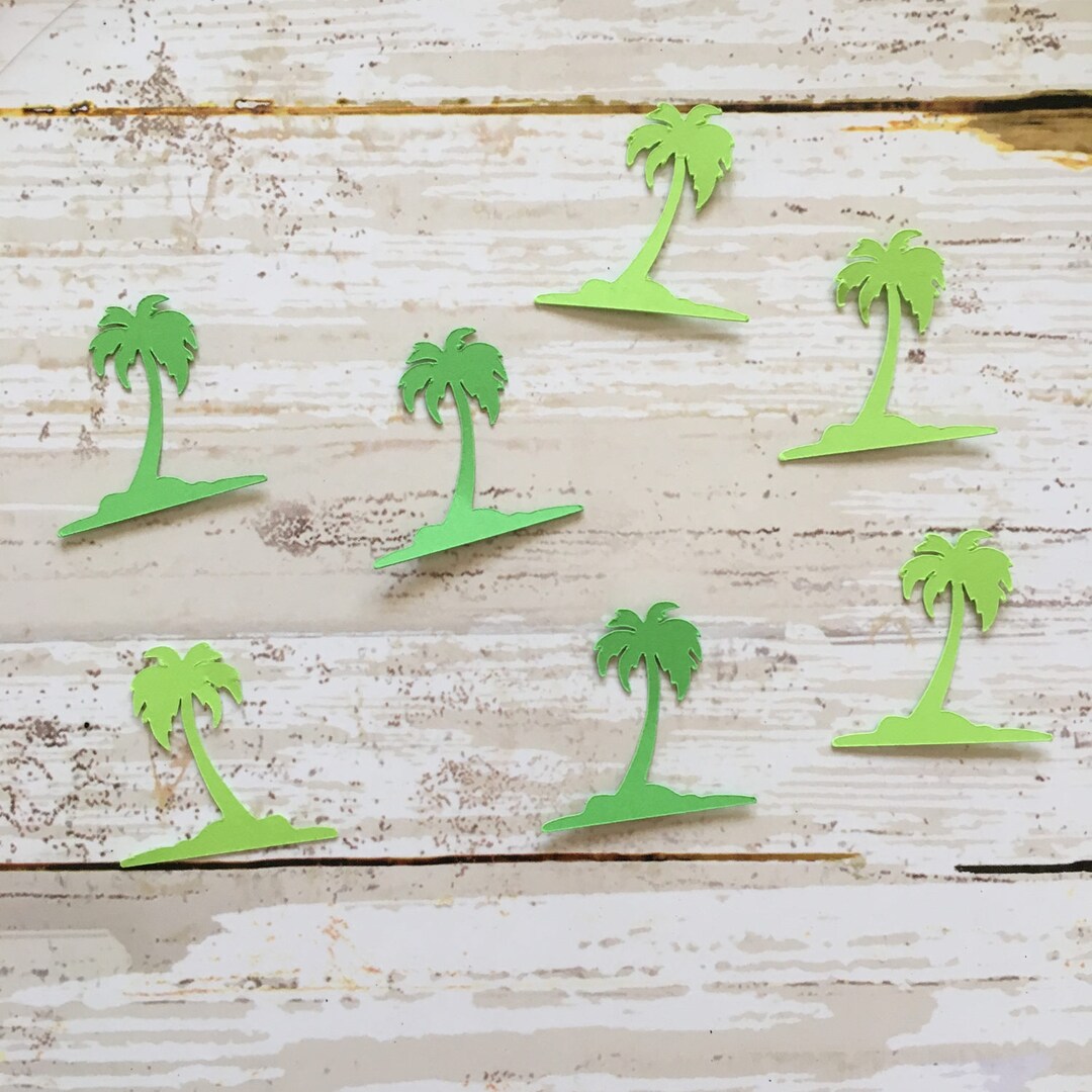 Palm Tree Confetti | Palm Tree Cut Outs | Palm Tree Die Cuts | Tropical ...
