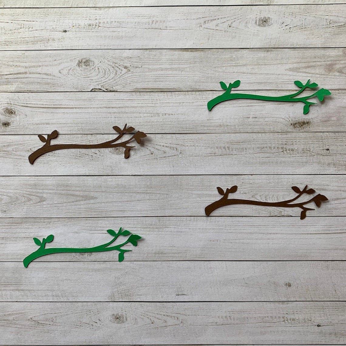 Branch Confetti Branch Cut Outs Branch Die Cuts Plant - Etsy