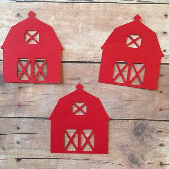 Barn Confetti Barn Cut Out Barn Decoration Farm Confetti - Etsy