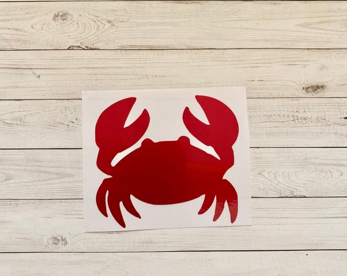 Crab Decal | Crab Vinyl Decal | Crab Sticker | Ocean Sticker | Ocean ...