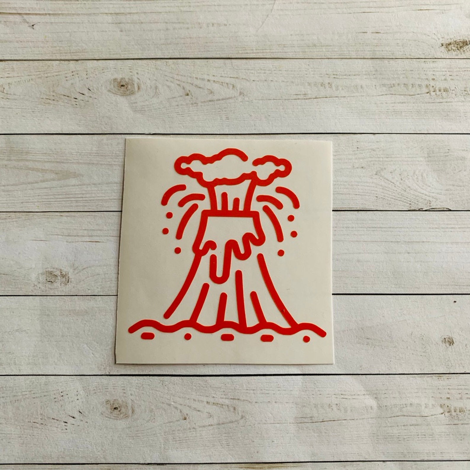 Volcano Decal Volcano Sticker Volcano Decoration Volcano - Etsy