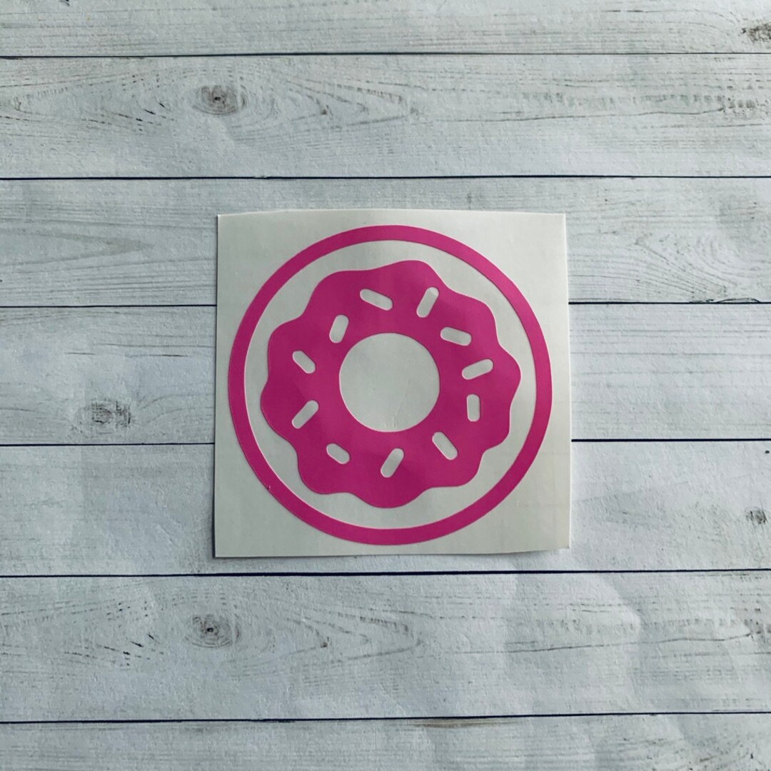 Doughnut Decal Doughnut Vinyl Decal Doughnut Sticker Dessert Decal ...