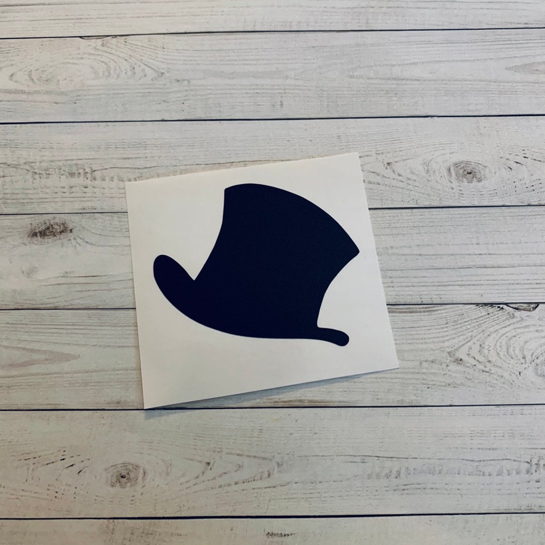 Top Hat Decal | Top Hat Sticker | Top Hat Vinyl Decal | Hat Decal | Hat ...