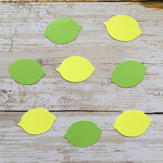 Lemon Confetti Lemon Cut Outs Lemon Die Cuts Lime | Etsy
