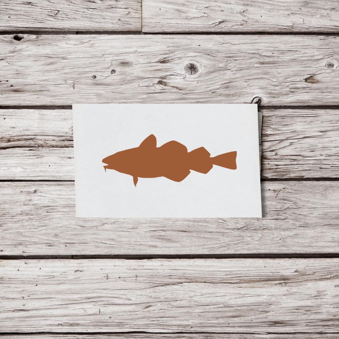 Cod Decal, Cod Vinyl Decal, Cod Sticker, Fish Sticker, Fish Decal, Fish ...