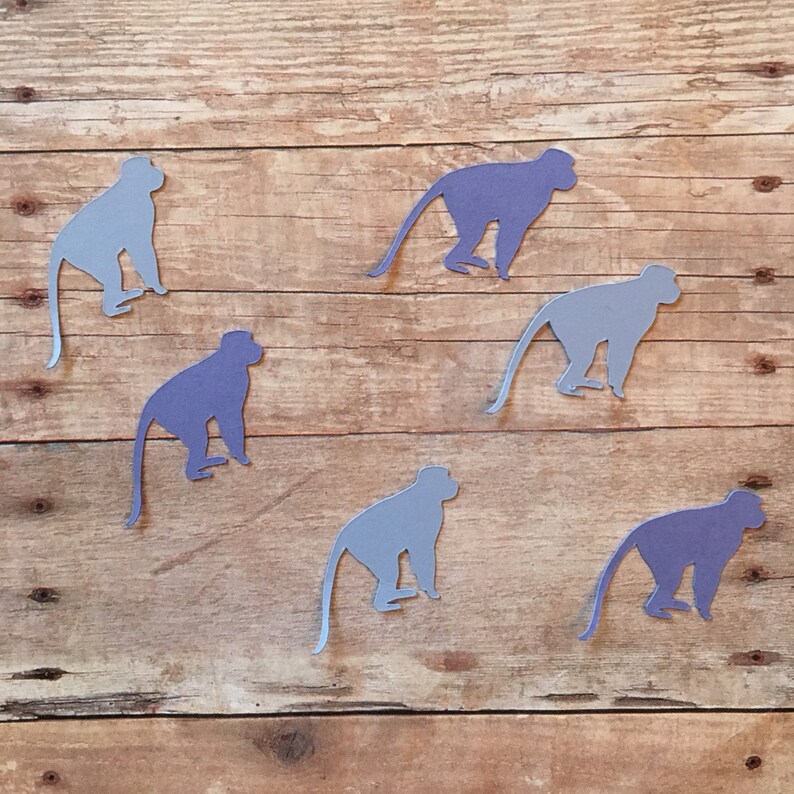 Baboon Confetti, Baboon Cut Outs, Baboon Table Scatter, Primate ...