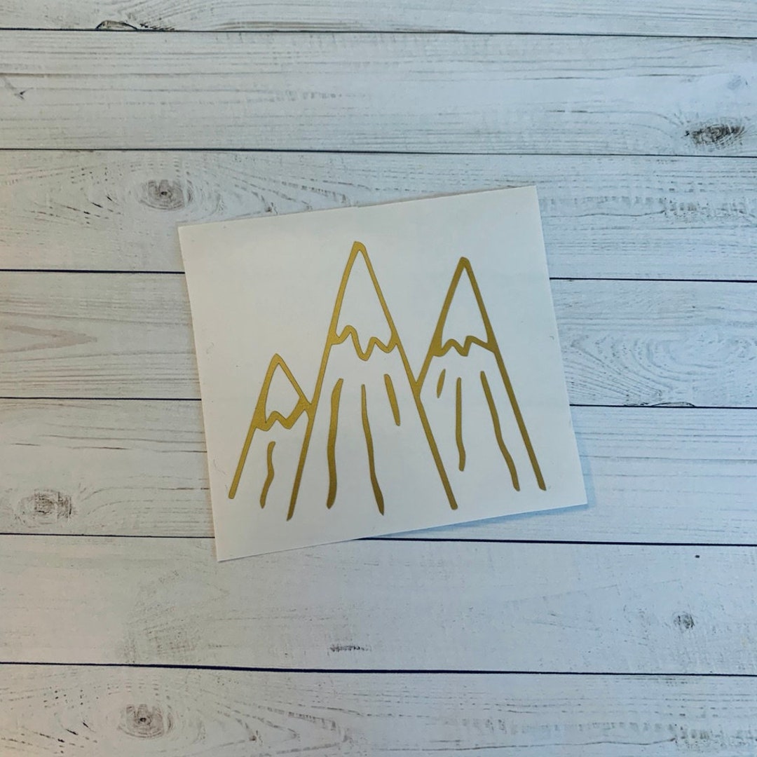 Mountain Peak Decal | Mountain Decal | Mountain Sticker | Hiking Decal ...