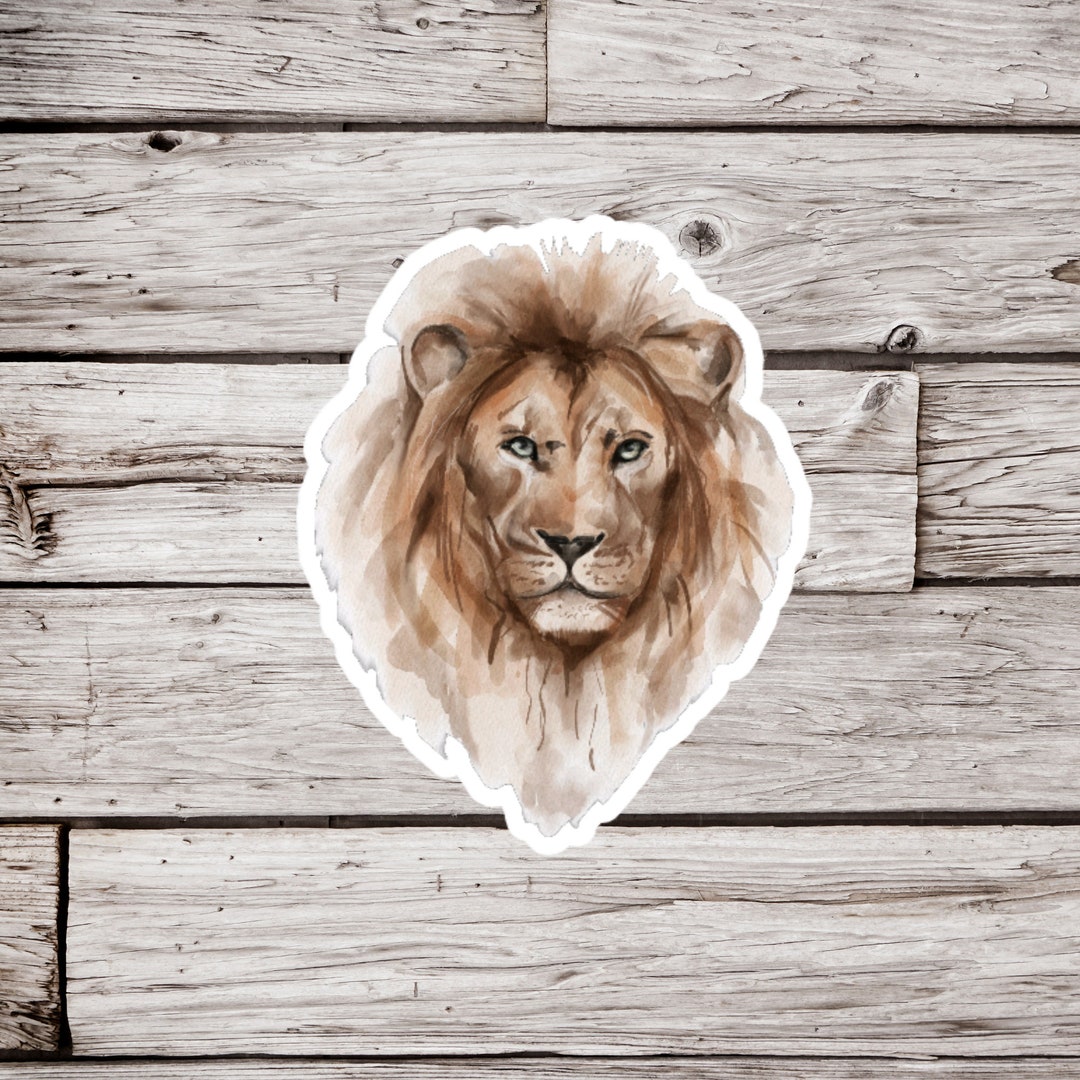 Lion Sticker or Magnet, Lion Sticker, Waterproof Sticker, Animal ...