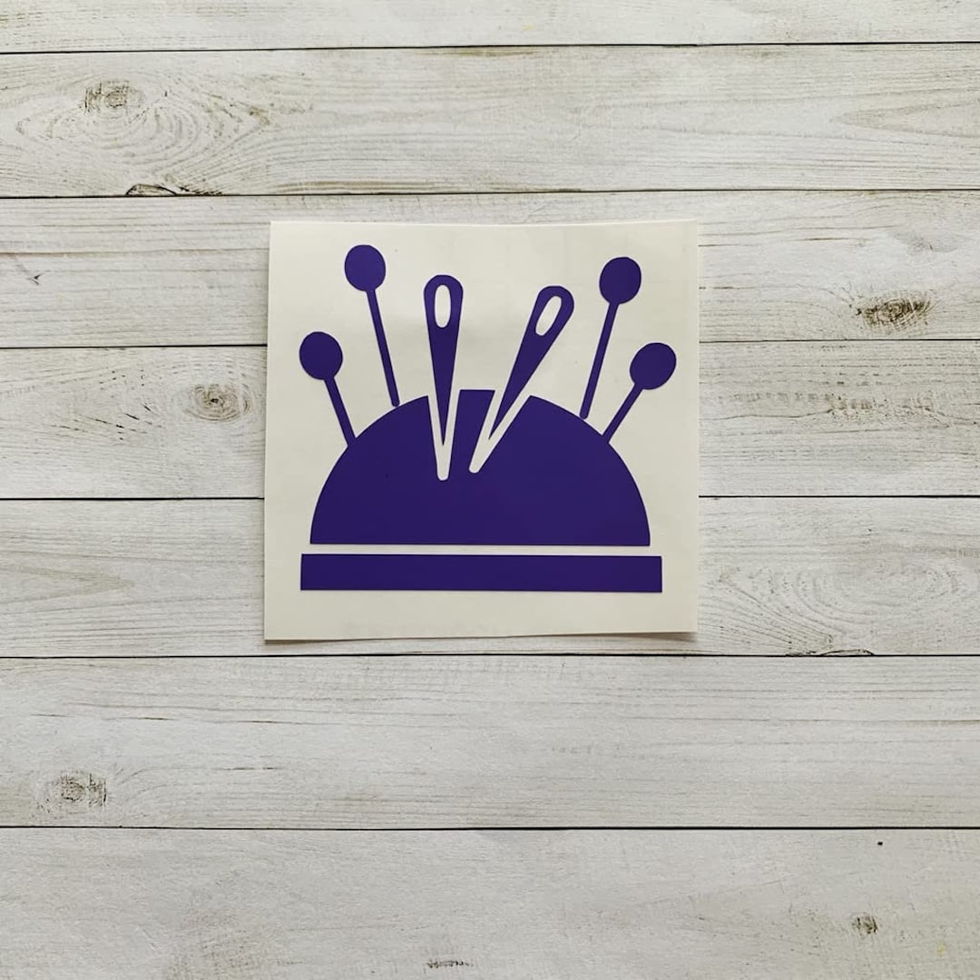 Pin Cushion Decal | Pin Cushion Sticker | Needle Decal | Pin Decal ...