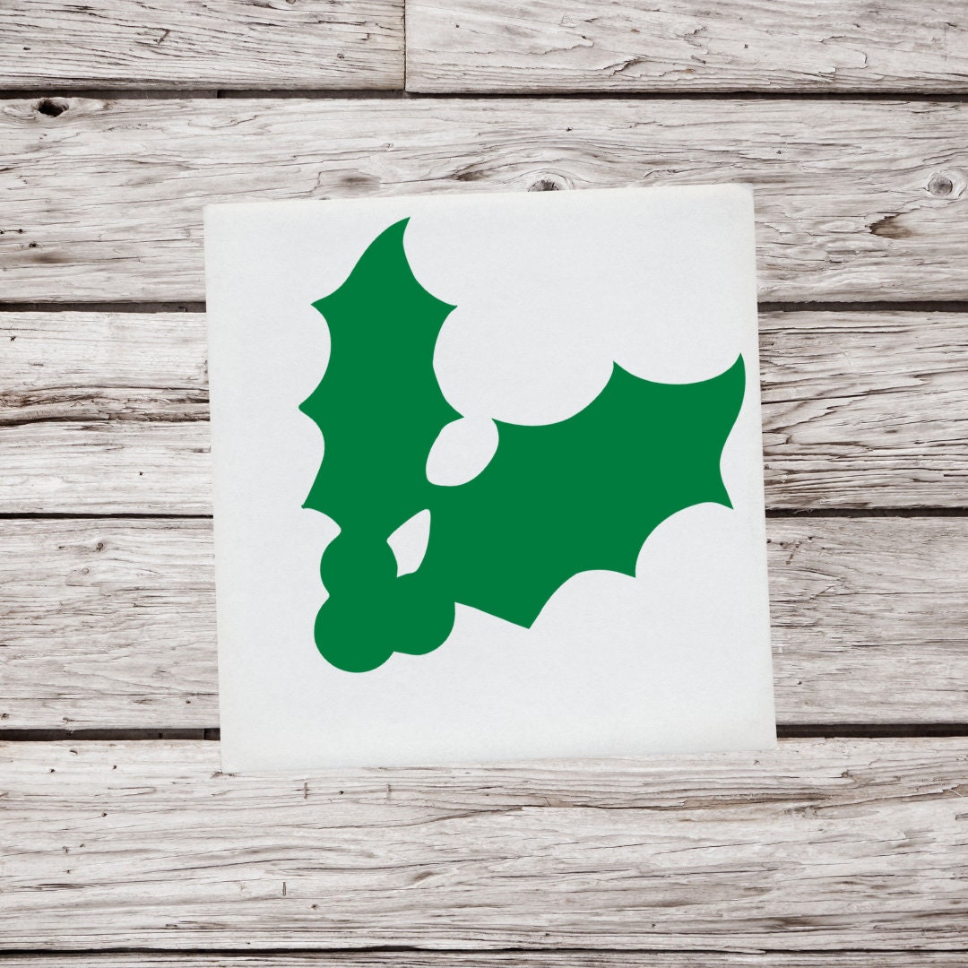 Holly Leaf Decal, Holly Decal, Holly Sticker, Holly Leaf Sticker ...