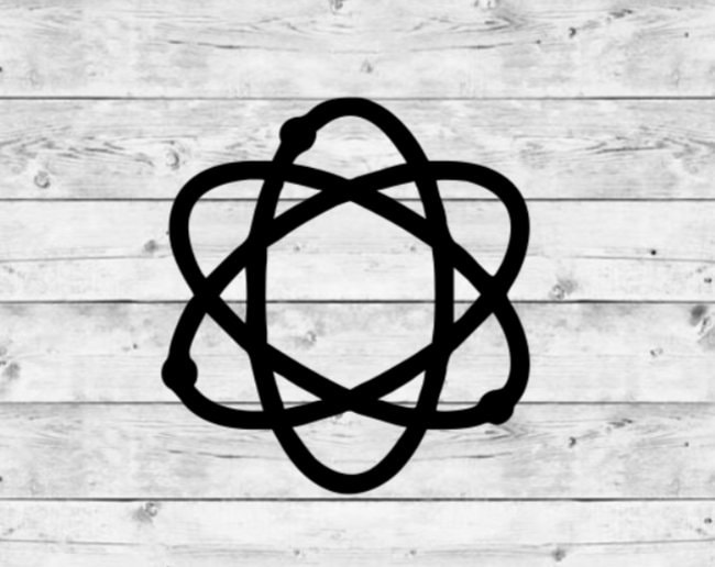 Atom Decal Atom Vinyl Decal Atom Sticker Science Decal | Etsy