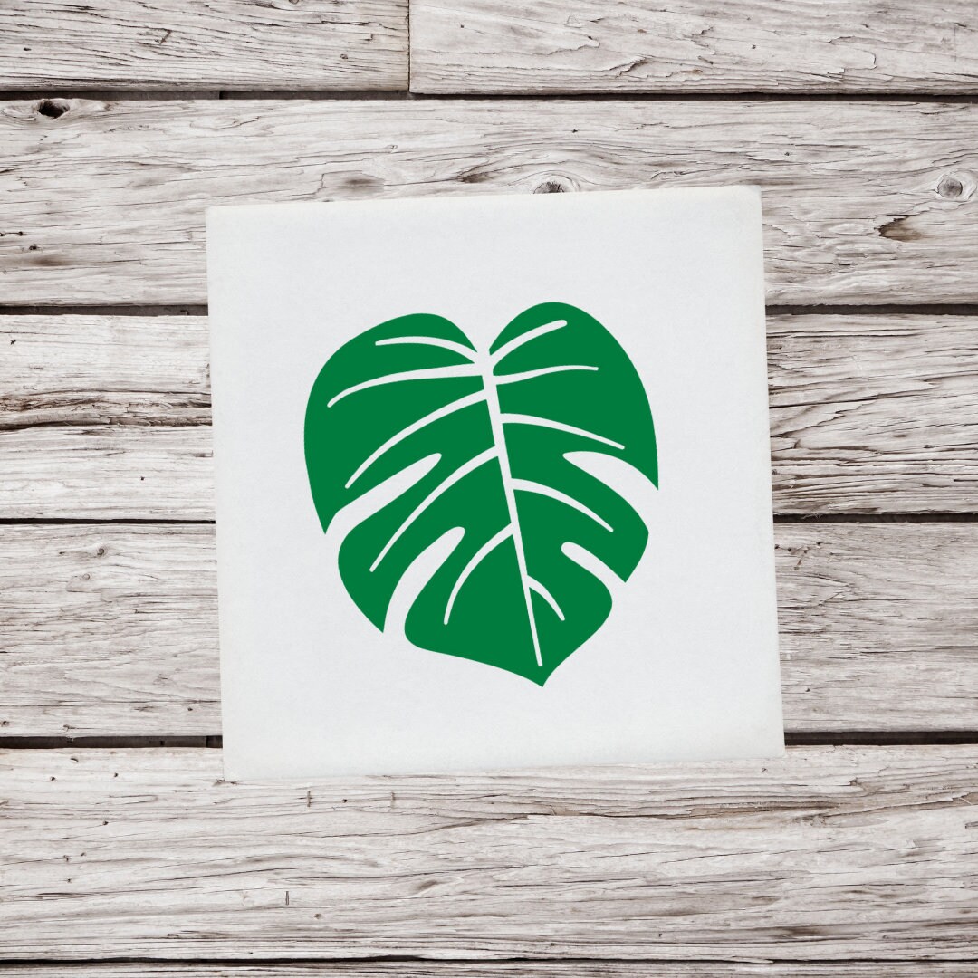 Monstera Leaf Decal, Monstera Decal, Tropical Leaf Decal Sticker, Leaf ...