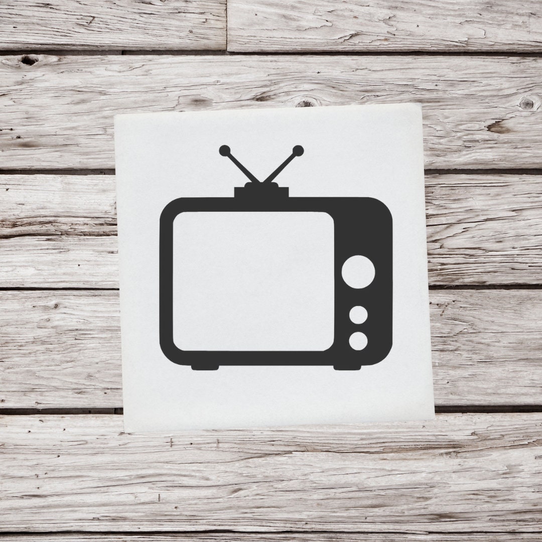 Tv Decal | Tv Vinyl Decal | Vintage Tv Decal | Tube Tv Decal ...