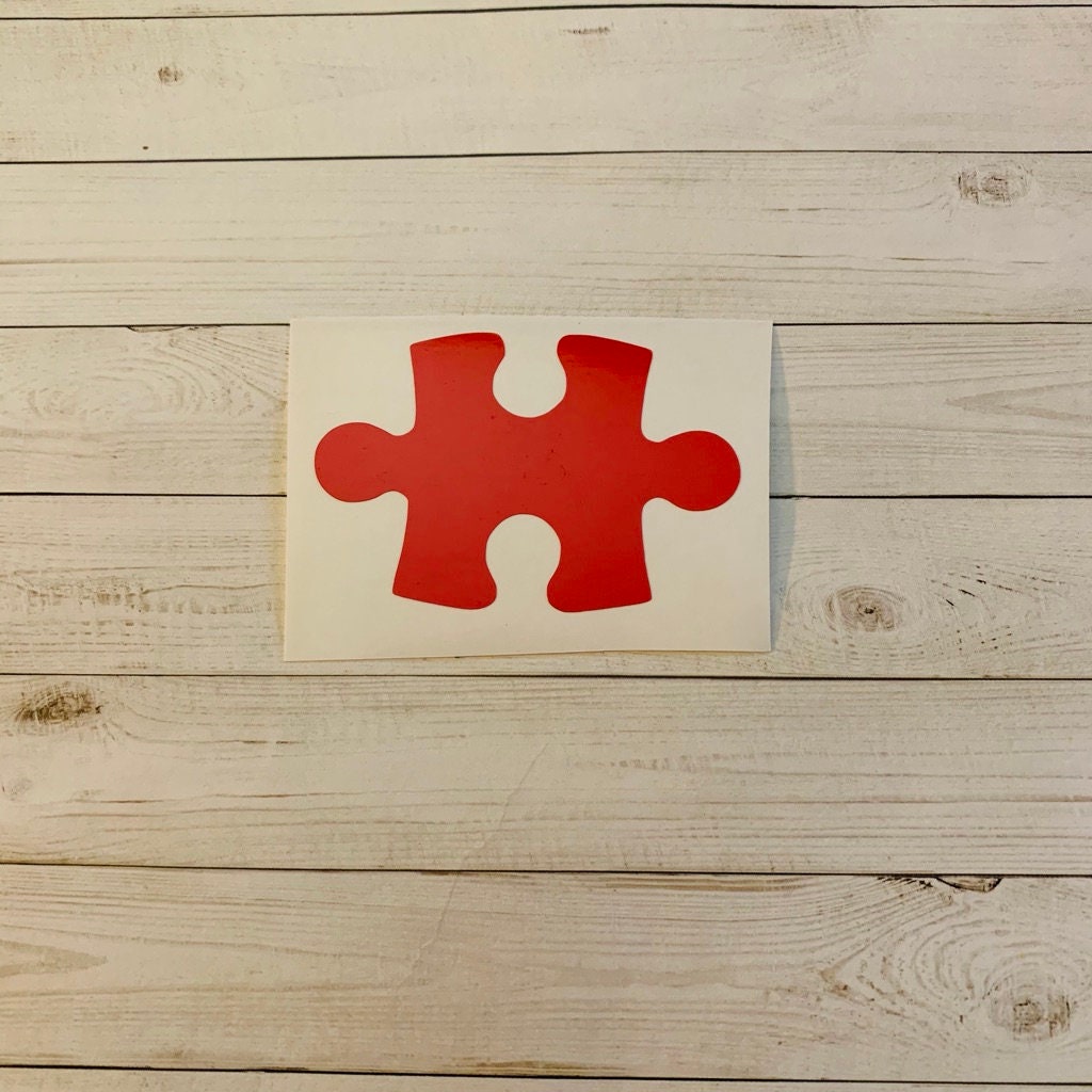 Puzzle Pieces Decal Puzzle Pieces Vinyl Decal Puzzle | Etsy