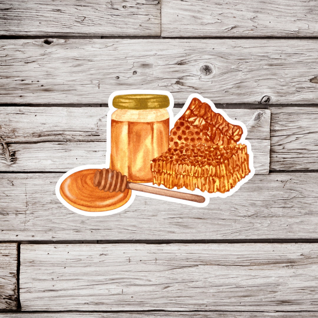 Honey Sticker, Honey Comb Sticker, Honey Jar Sticker, Beekeeping ...