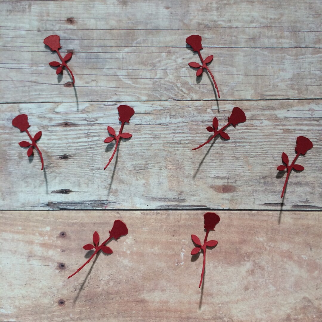 Rose Confetti | Rose Cut Outs | Rose Decoration | Flower Confetti ...