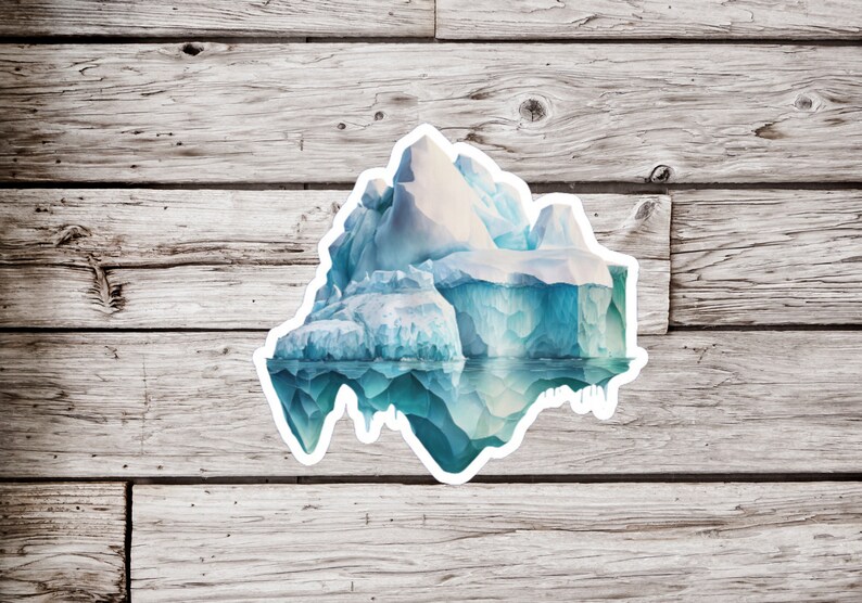 Iceberg Sticker, Ice Sticker, Ocean Sticker, Waterproof Sticker, Nature ...