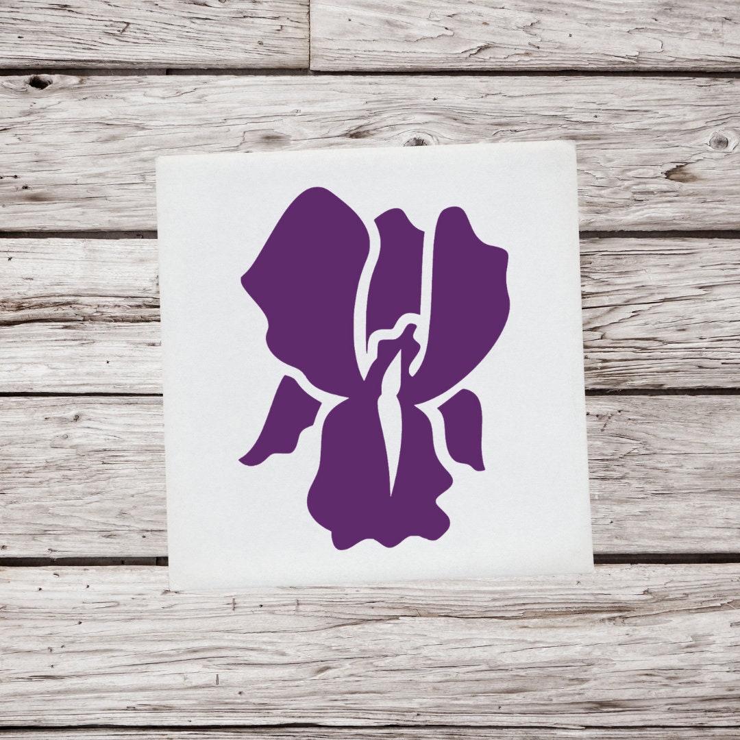 Iris Decal, Iris Sticker, Iris Vinyl Decal, Flower Decal, Flower ...
