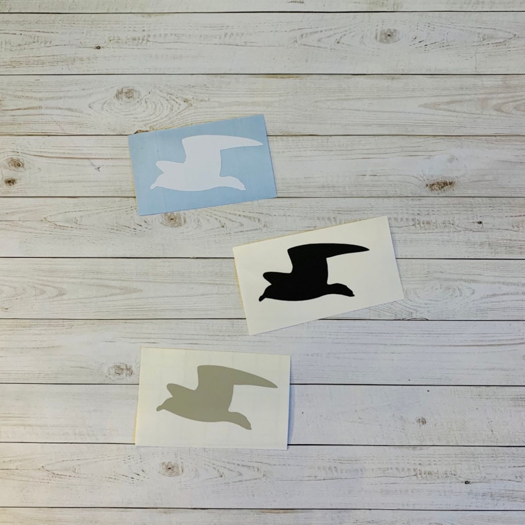 Seagull Decal Seagull Vinyl Decal Seagull Sticker Marine Bird Decal Sea ...