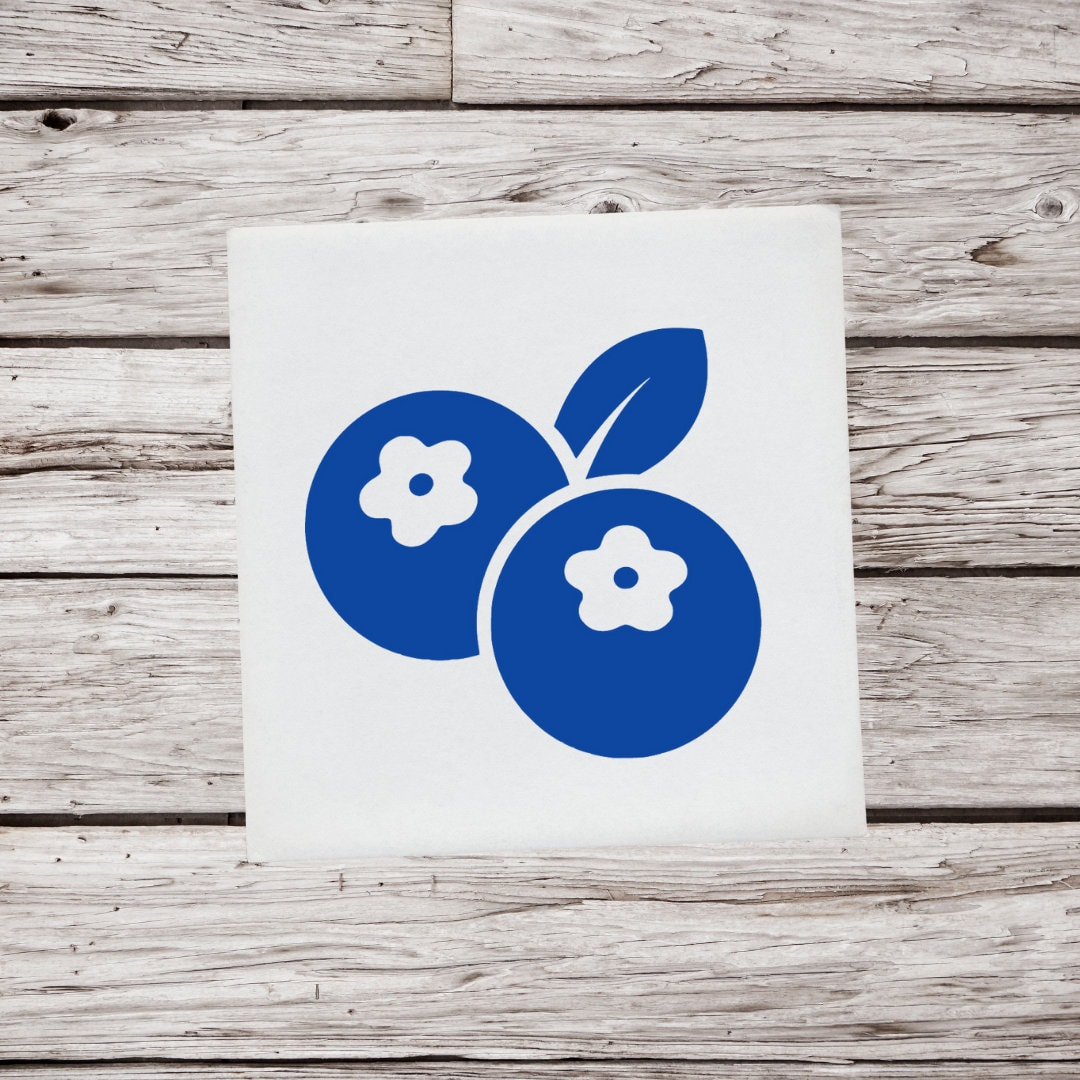 Blueberry Decal, Blueberry Sticker, Blueberry Vinyl Decal, Blueberry ...
