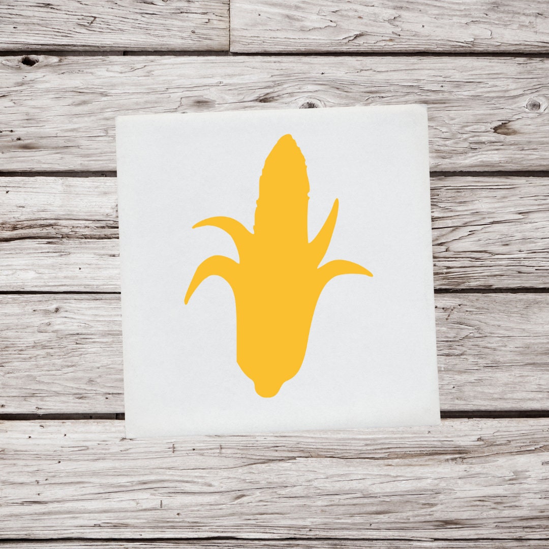 Corn Decal, Corn Vinyl Decal, Corn Sticker, Vegetable Decal, Garden ...