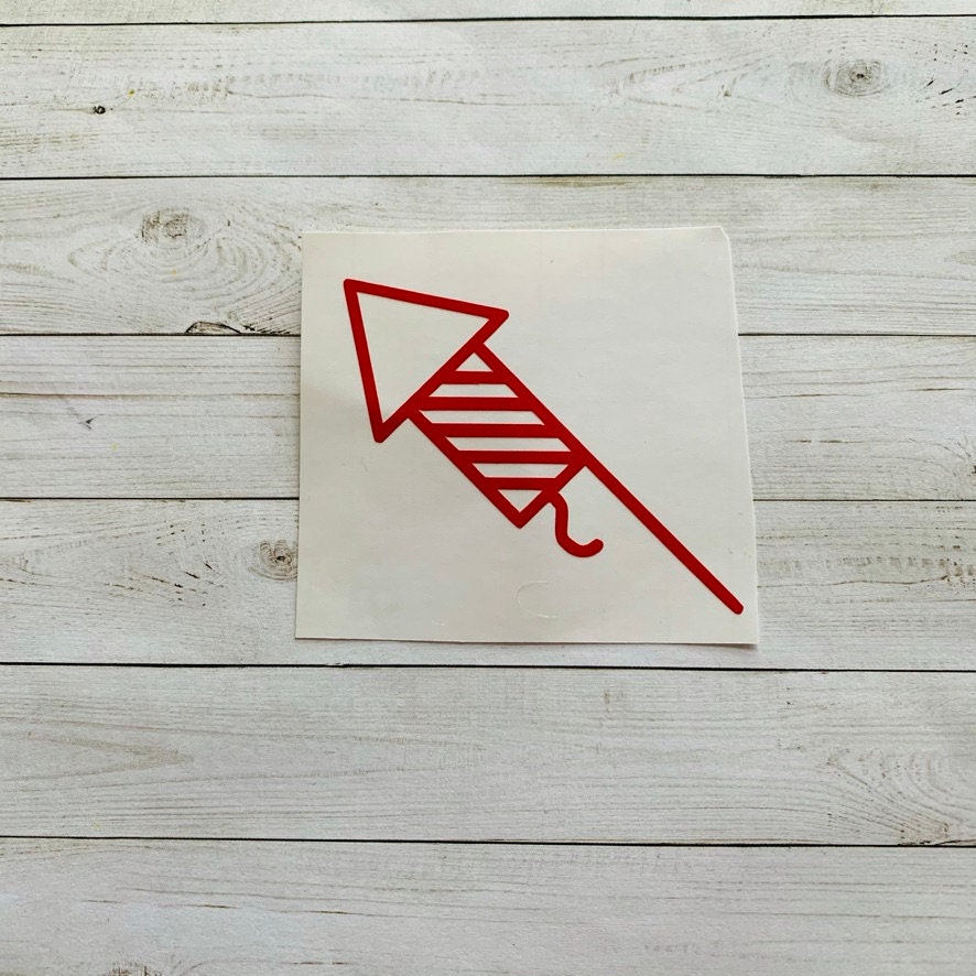 Rocket Decal Rocket Sticker Fireworks Decal Fireworks | Etsy