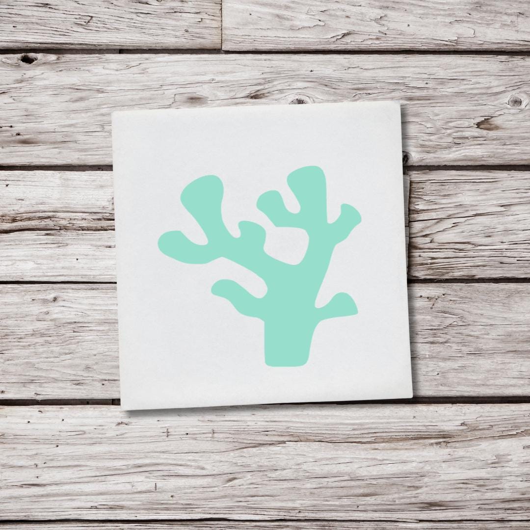 Coral Decal, Coral Vinyl Decal, Coral Sticker, Ocean Sticker, Ocean ...