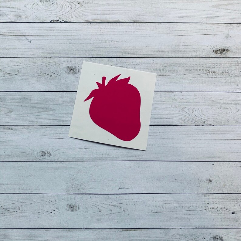 Strawberry Decal Strawberry Sticker Strawberry Vinyl Decal - Etsy
