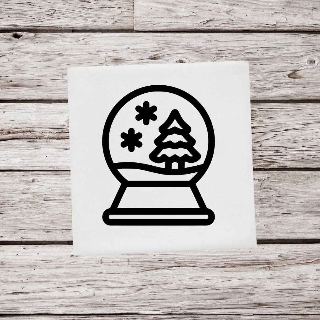 Snow Globe Decal | Snow Globe Vinyl Decal | Holiday Decal | Winter ...