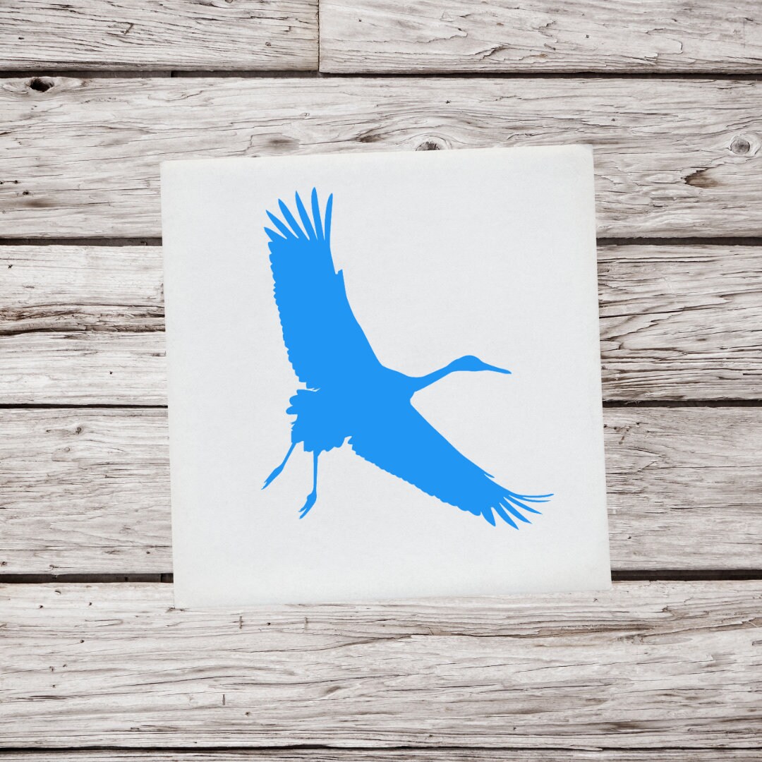 Crane Decal | Crane Vinyl Decal | Crane Sticker | Heron Decal | Bird ...