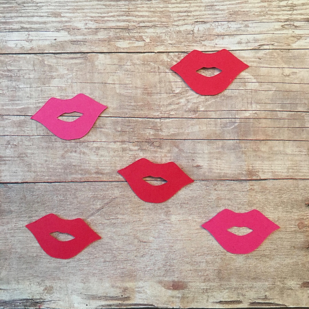 Lips Confetti | Lips Cut Out | Lips Decoration | Kiss Confetti ...