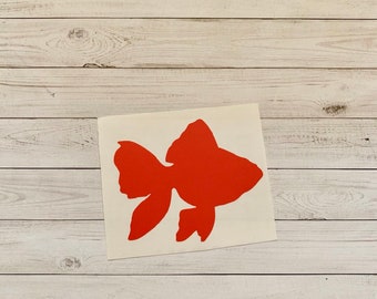 Goldfish Shark Sticker Gold Fish Fin Fishing Cup Cooler Laptop Car ...