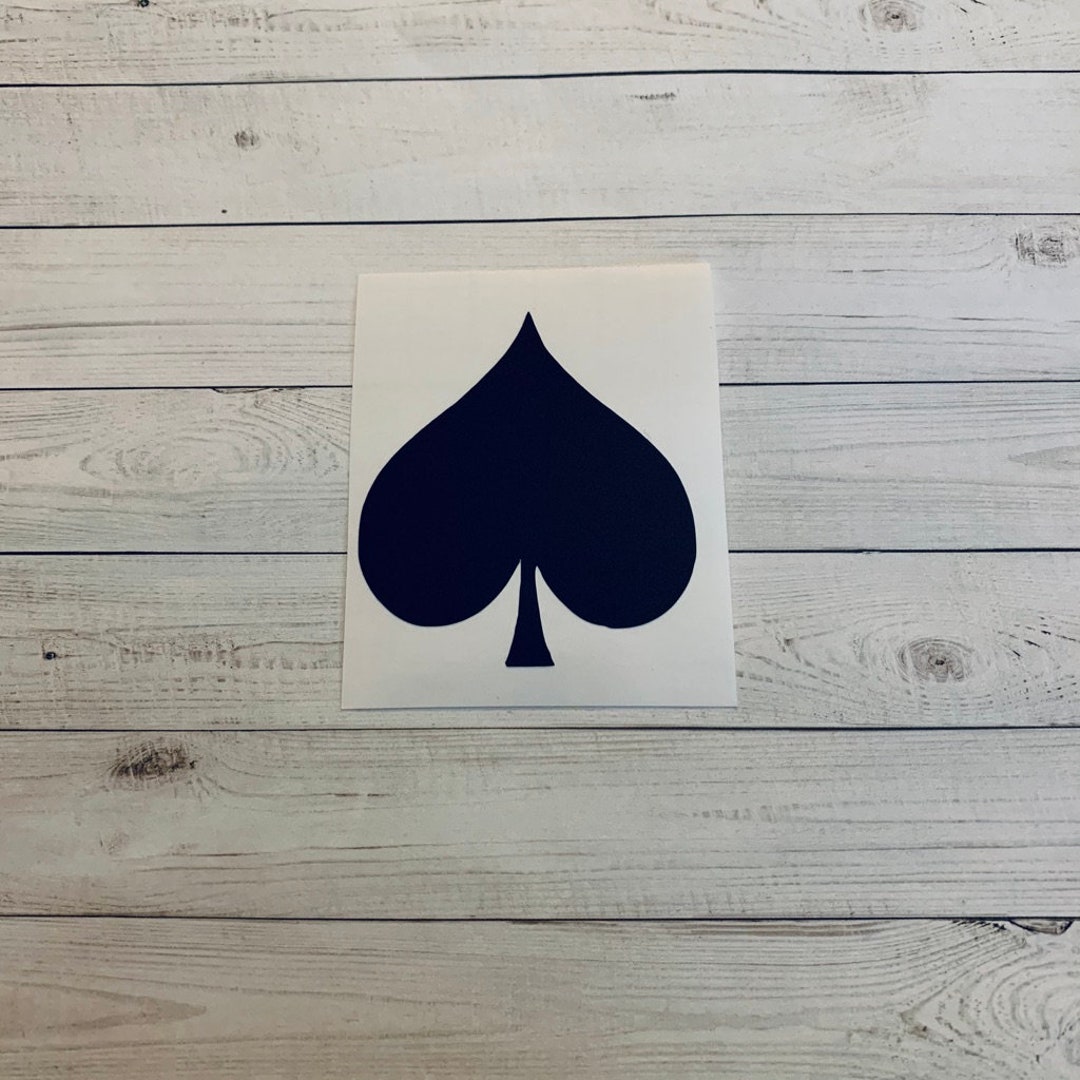 Spade Decal | Spade Sticker | Spade Vinyl Decal | Casino Decal | Cards ...