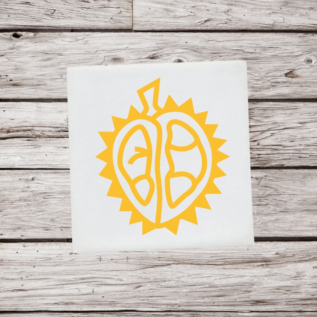 Durian Decal, Durian Sticker, Durian Decoration, Fruit Decal, Tropical ...