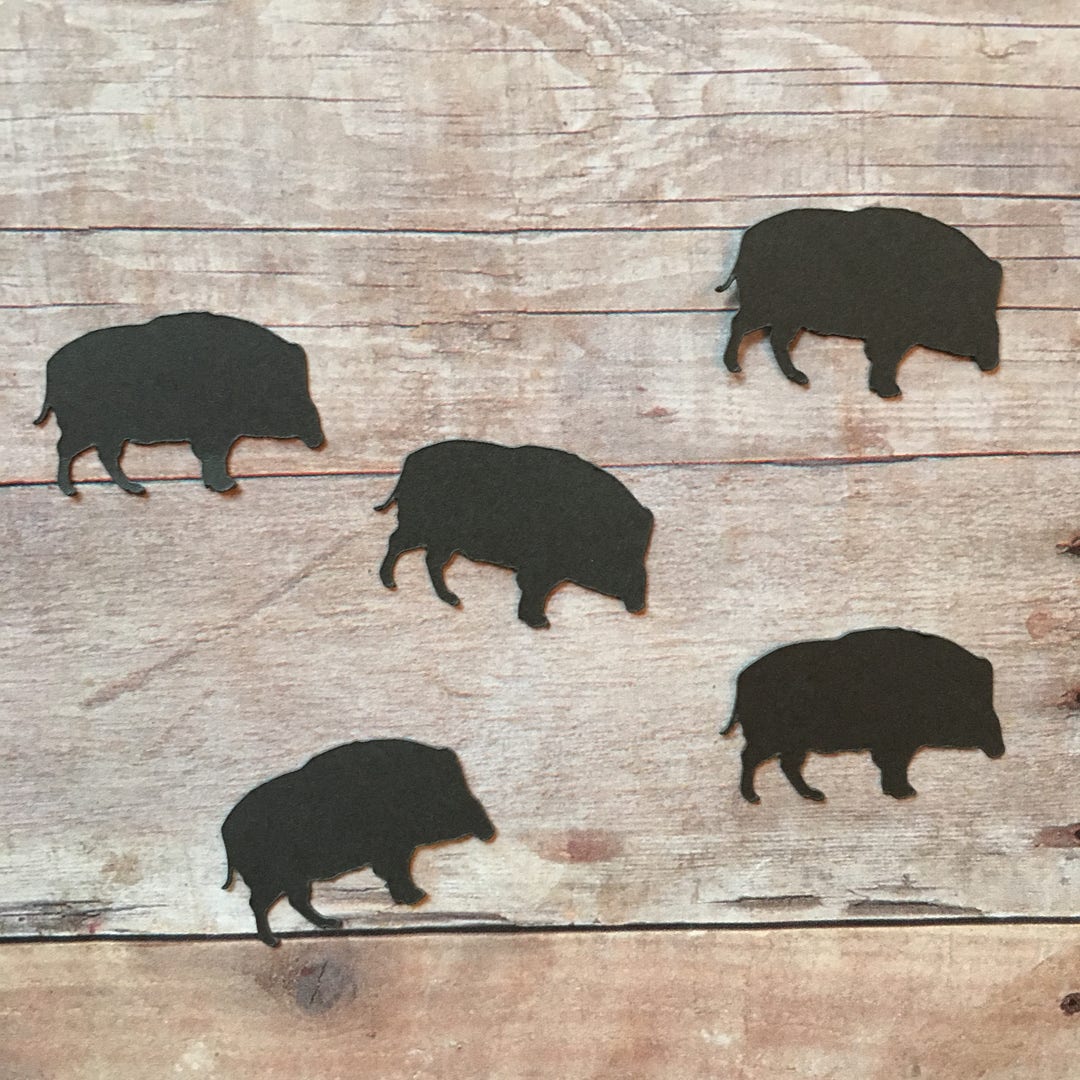 Boar Confetti, Wild Boar Confetti, Swine Confetti, Boar Cut Outs, Wild ...