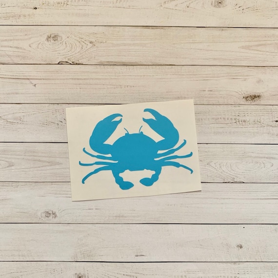 Crab Decal Crab Vinyl Decal Crab Sticker Ocean Sticker | Etsy