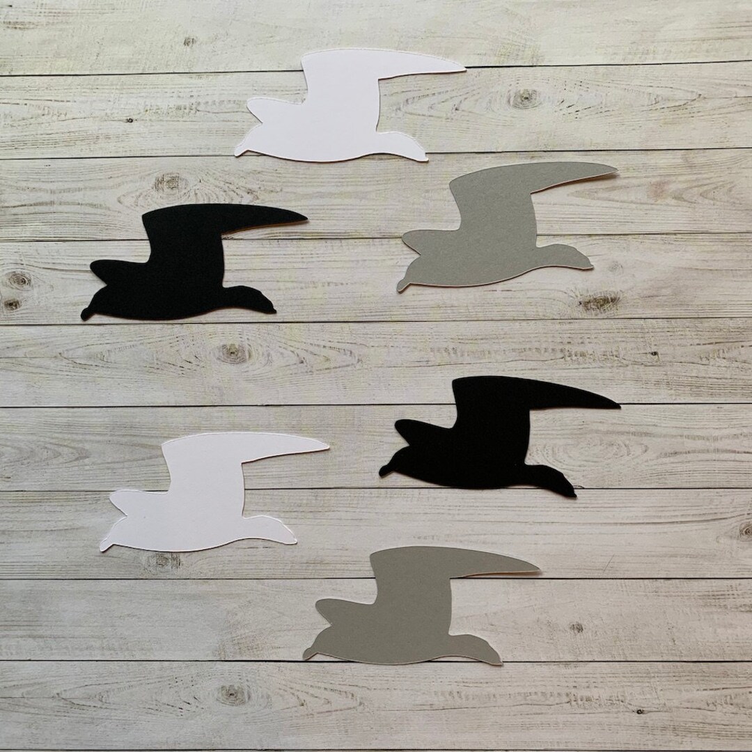 Seagull Confetti Set Seagull Cut Out Seagull Decoration Ocean Confetti ...