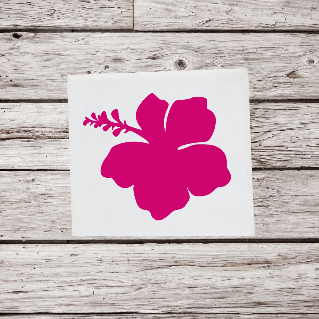 Hibiscus Decal, Hibiscus Vinyl Decal, Hibiscus Sticker, Flower Decal ...