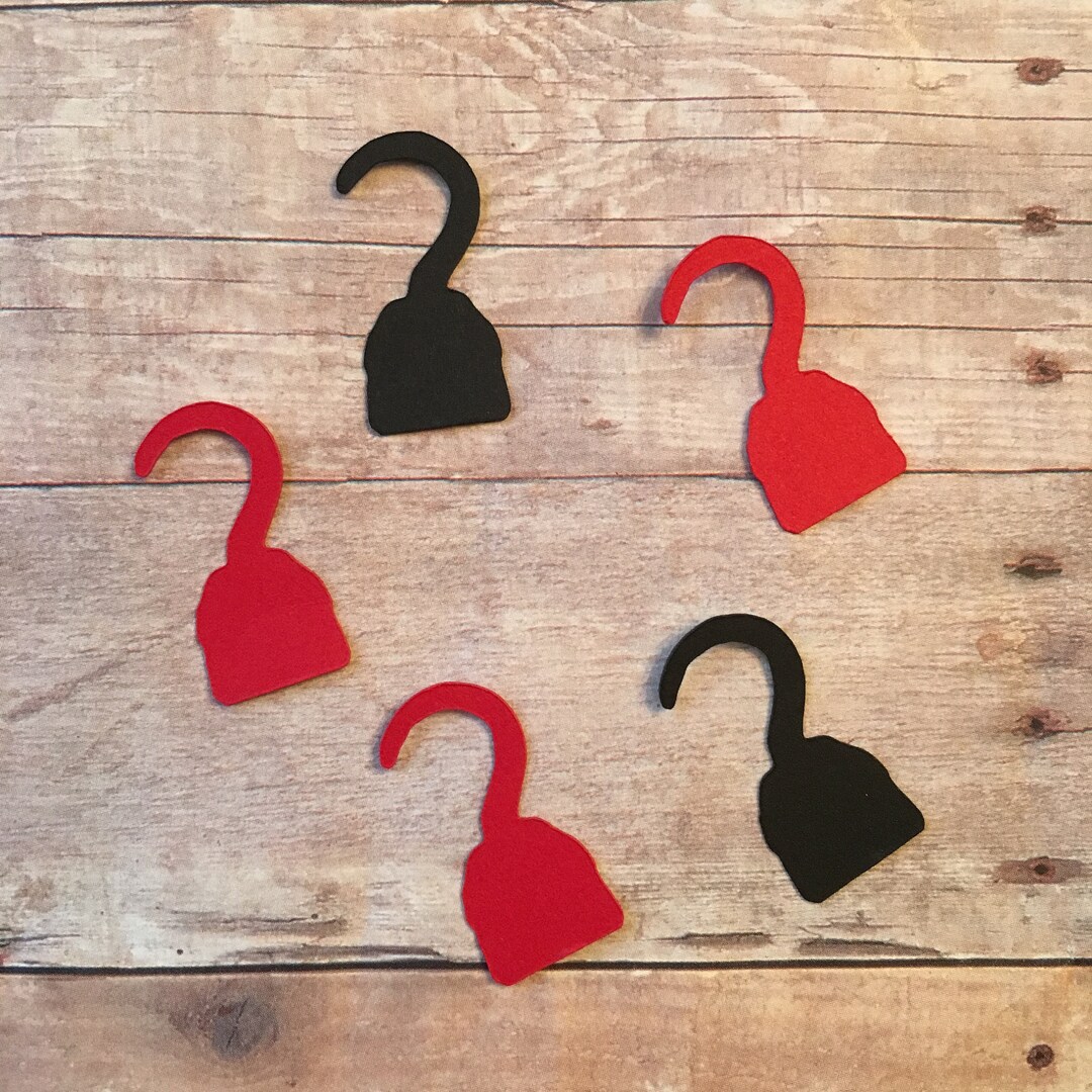 Pirate Hook Confetti | Pirate Hook Cut Out | Hook Confetti | Hook Cut ...