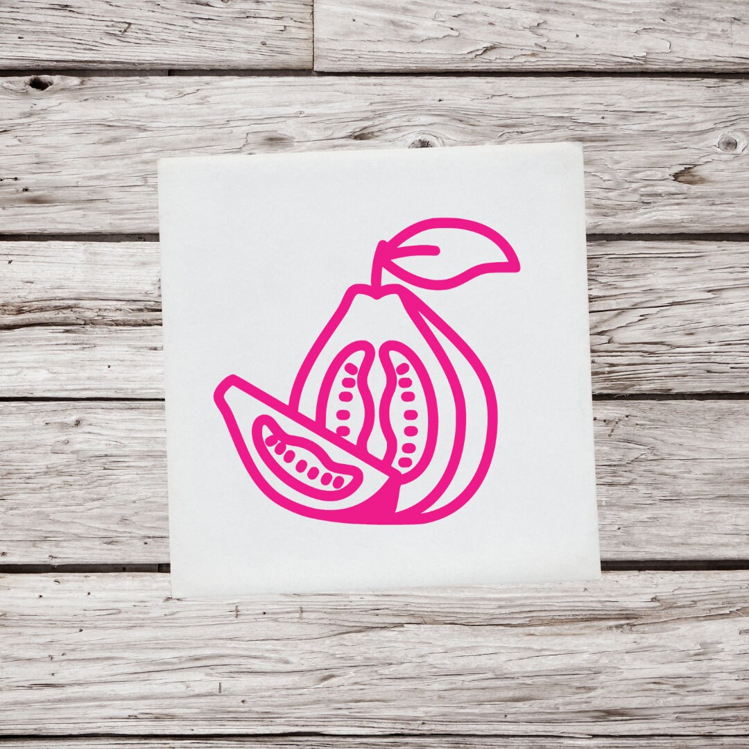 Guava Decal, Guava Sticker, Guava Decoration, Fruit Decal, Tropical ...