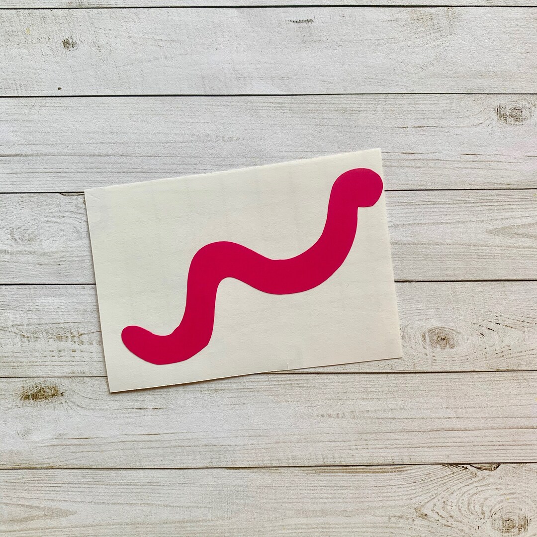 Worm Decal | Worm Vinyl Decal | Worm Sticker | Nightcrawler Decal ...