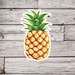 Pineapple Sticker, Fruit Sticker, Waterproof Sticker, Tropical Fruit ...
