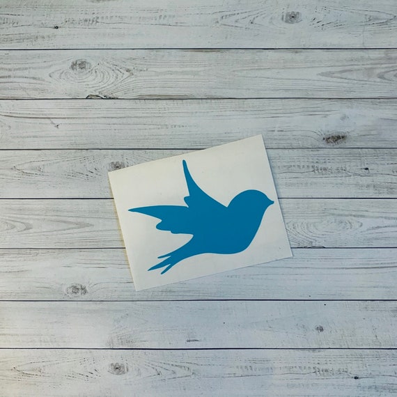 Bird Decal Bird Vinyl Decal Bird Sticker Blue Bird Decal - Etsy
