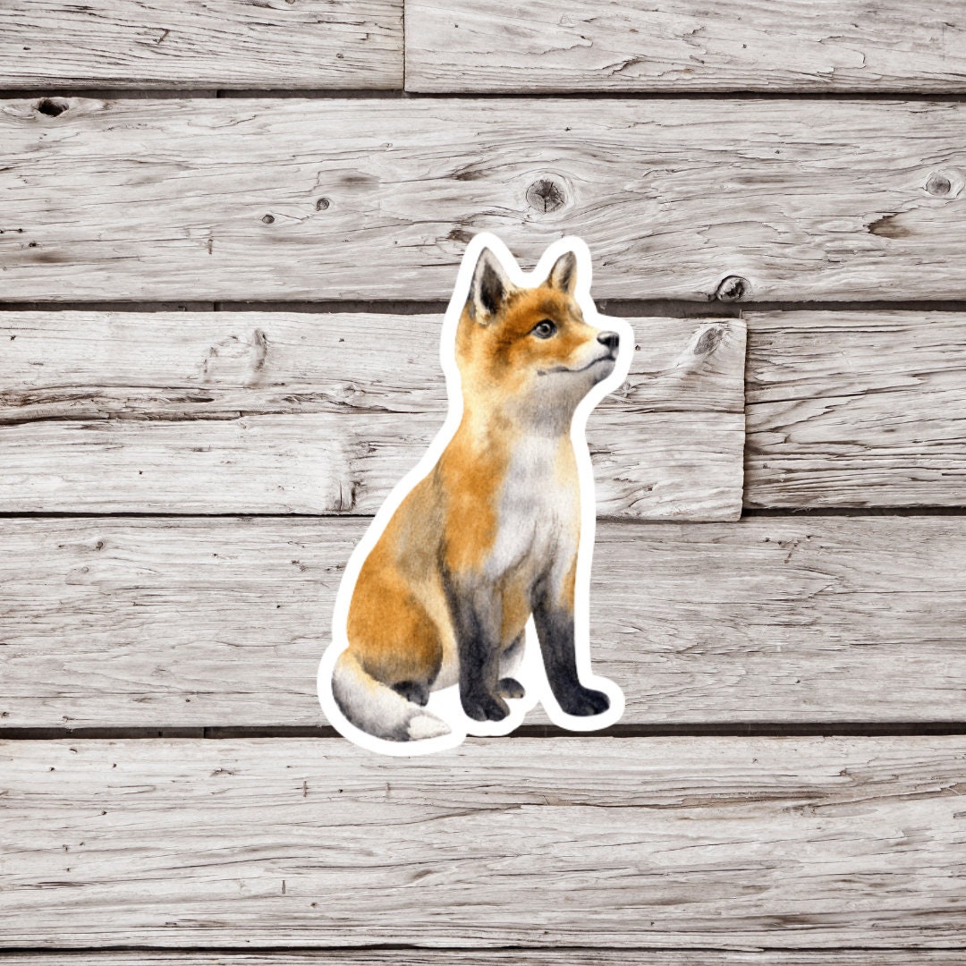 Red Fox Sticker or Magnet, Fox Sticker, Animal Sticker, Red Fox Sticker ...